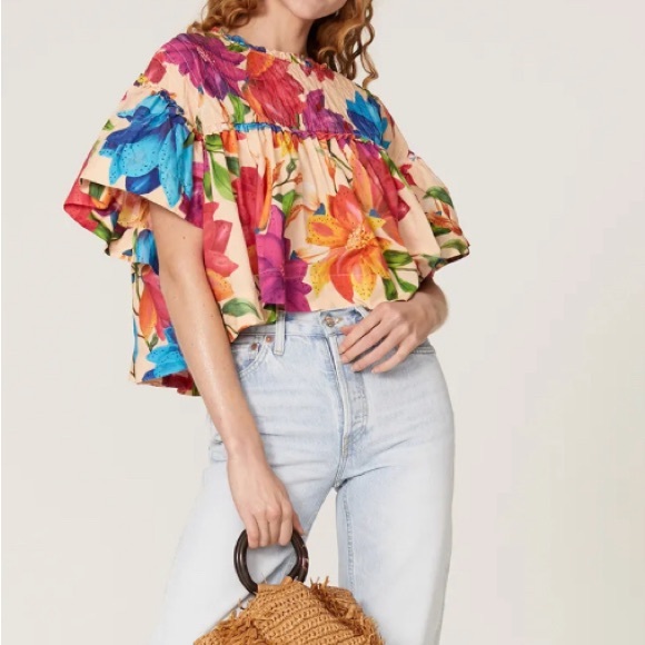 FARM Rio | Skirts | Farm Rio Marys Garden Blouse Worn Once | Poshmark